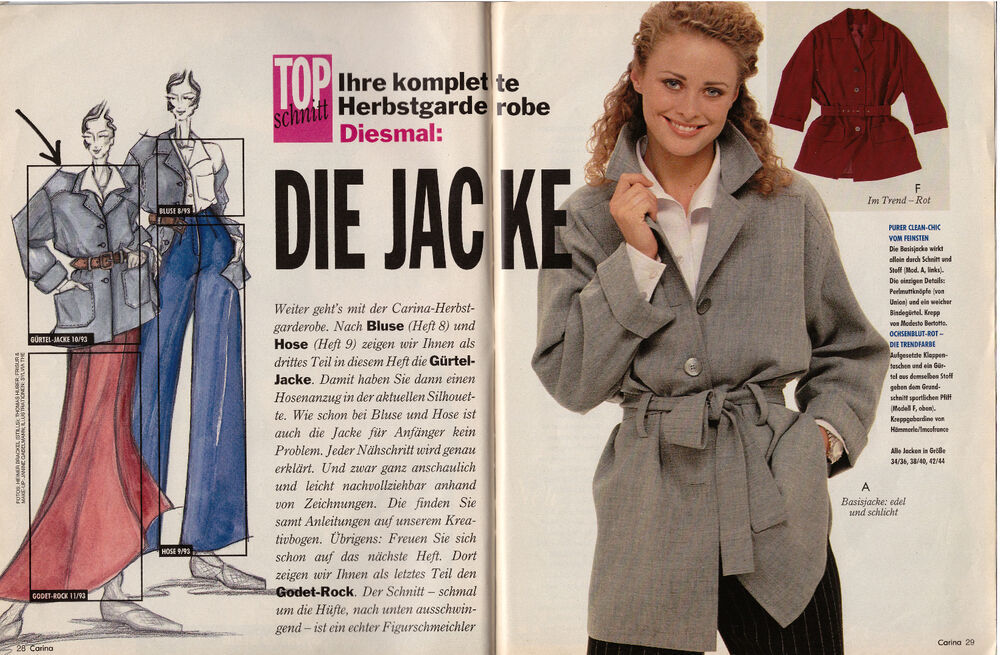 Carina Burda 10 1993 (октябрь): Персональные записи в журнале Ярмарки Мастеров