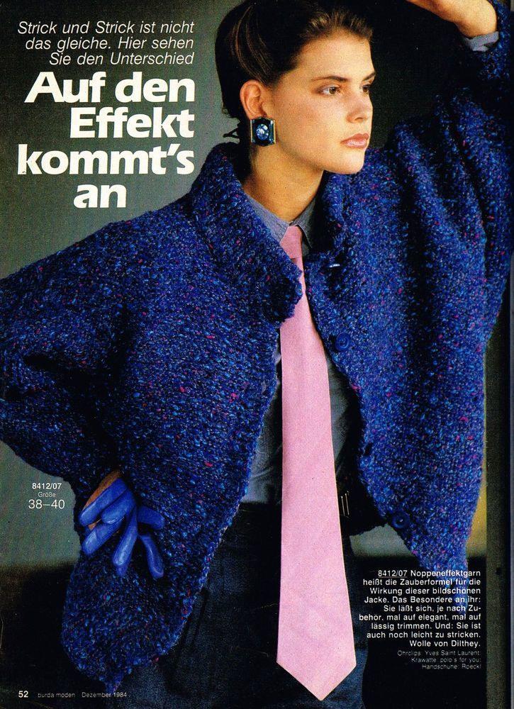 Парад моделей Burda Moden № 12/1984