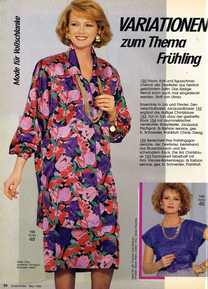 Парад моделей Burda Moden № 3/1986: Новости магазинов в журнале Ярмарки ...