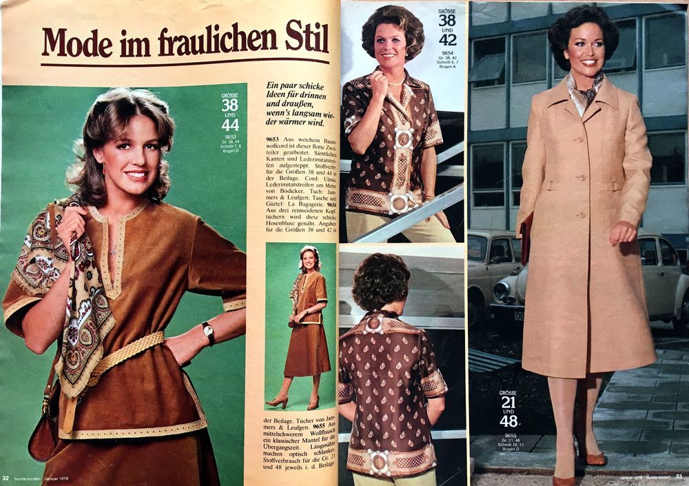 Парад моделей Burda Moden № 1/1978: Новости магазинов в журнале Ярмарки Мастеров