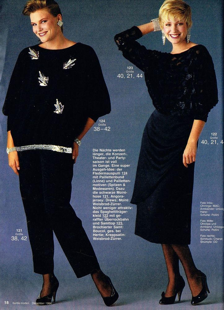 Парад моделей Burda Moden № 12/1984