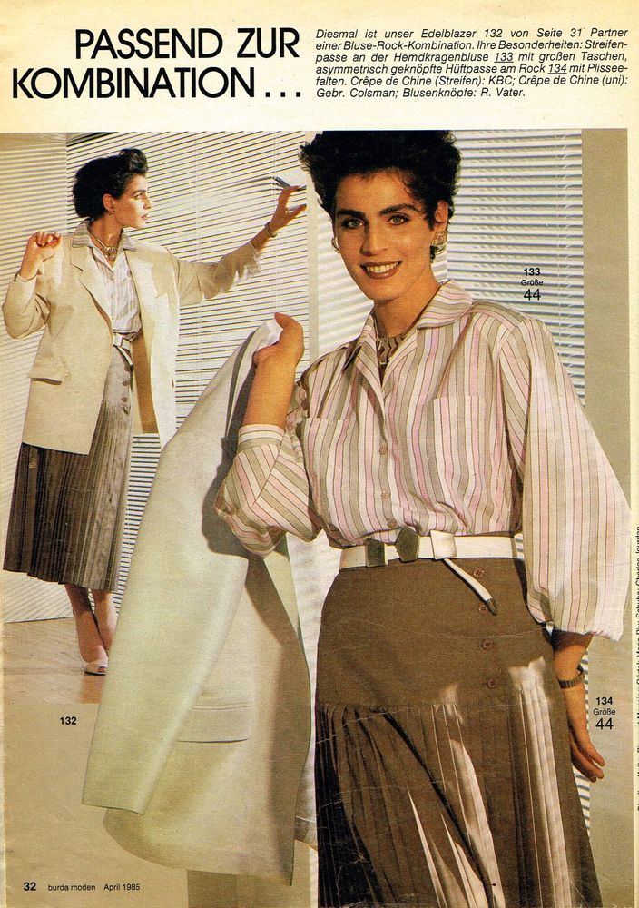 Парад моделей Burda Moden № 4/1985 | Журнал Ярмарки Мастеров