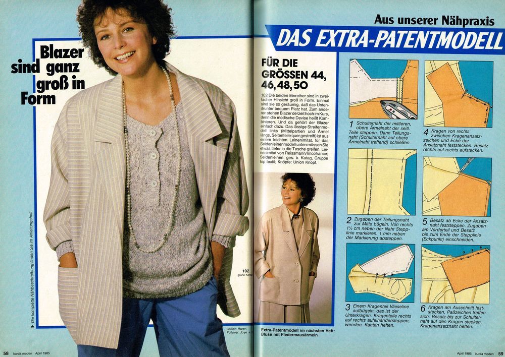 Парад моделей Burda Moden № 4/1985: Новости магазинов в журнале Ярмарки Мастеров