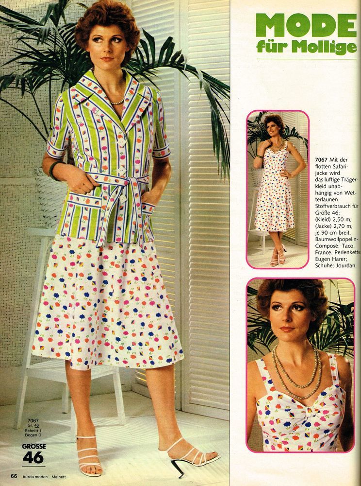 Burda Moden № 5/1975. Фото моделей