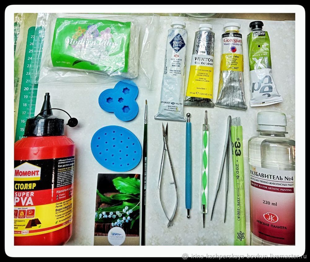 Мастер-класс Создаем цветочки ландыша из полимерной глины с помощью инструментов Fito Mold ...