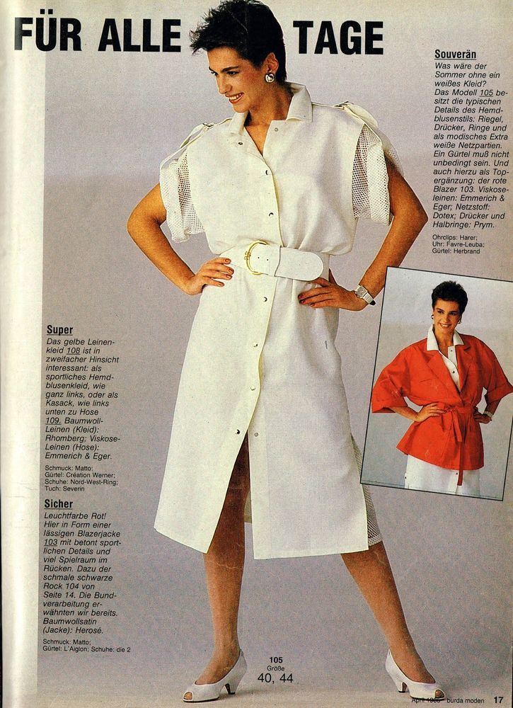 Парад моделей Burda Moden № 4/1985 | Журнал Ярмарки Мастеров