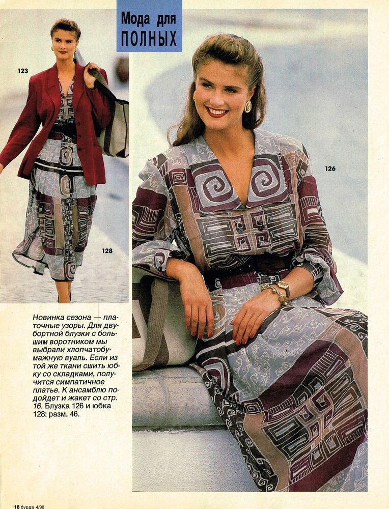 Парад моделей Burda Moden № 4/1990