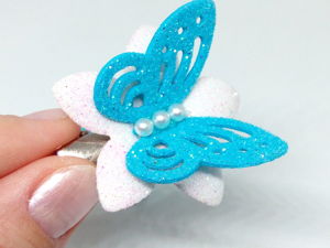 Заколка «Бабочка на цветке»: Персональные записи в журнале Ярмарки Мастеров